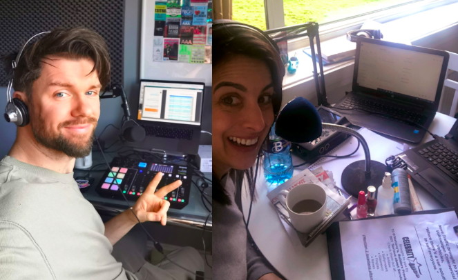 Radio stars share glimpse inside makeshift studios as they broadcast ...